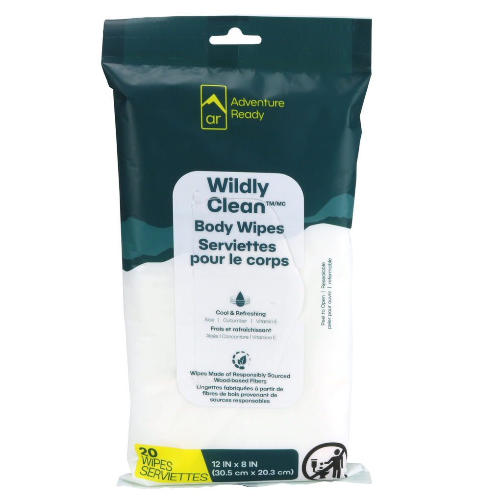 Wildly Clean Body Wipes - 20 CT for camping, RV'ing, backpacking ...